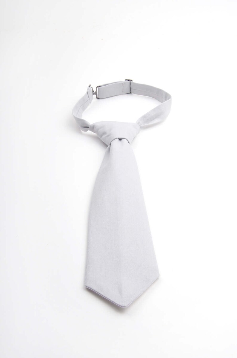 Light Grey Necktie Grey Necktie Pre-tied Boys Tie Grey Tie - Etsy