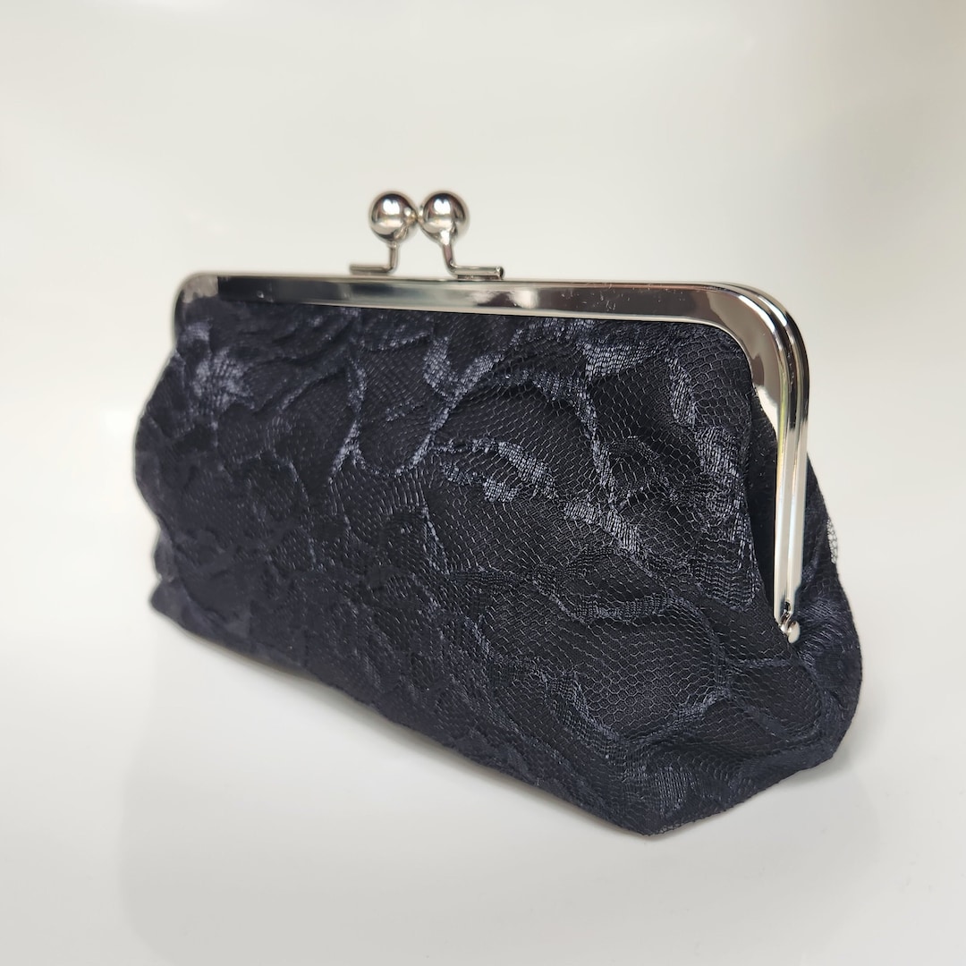 Black Lace Clutch, Lace Clutch, Black Lace Purse, Wedding Clutch ...