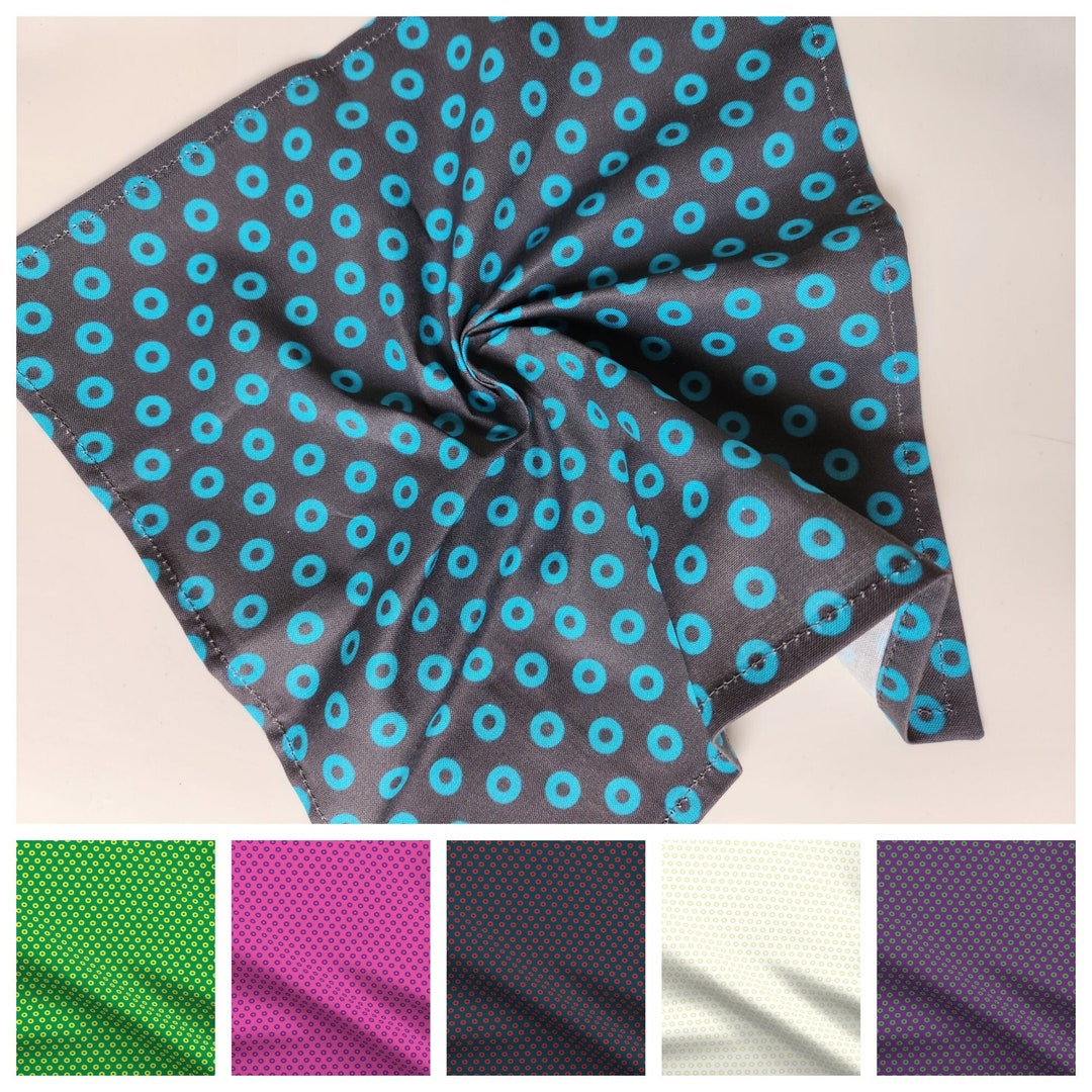 6 Colors Available, 100% Cotton Phish Pocket Square, Mens Pocket Square ...