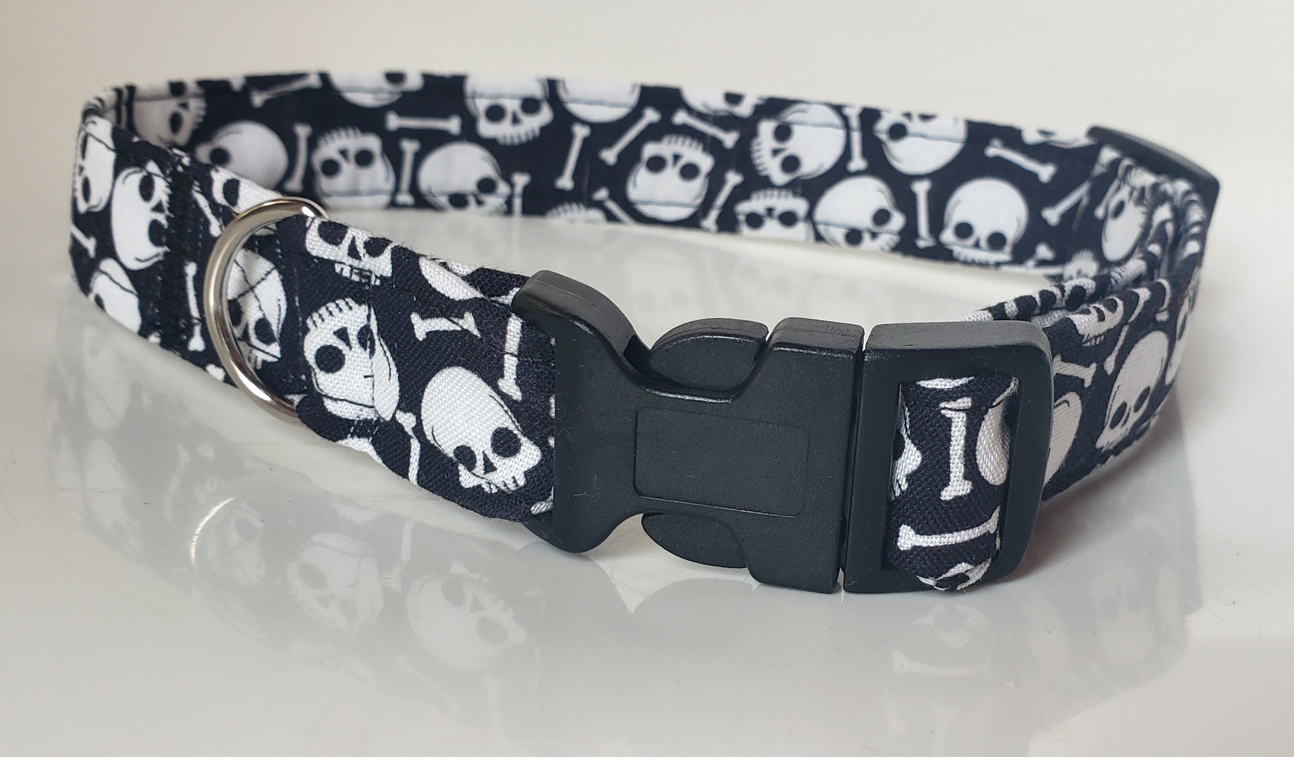 Skull Dog Collar halloween dog collar halloween dog bow tie | Etsy