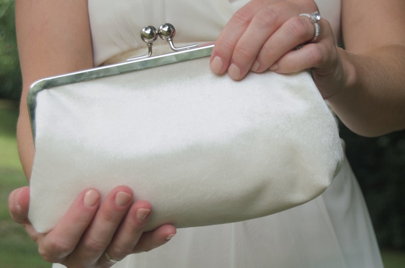 Ivory Velvet Clutch, Velvet Purse, Ivory Clutch, Ivory Purse, Bridal ...