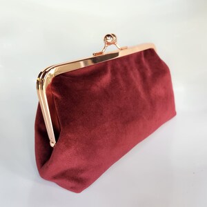 Burgundy Velvet Clutch, Burgundy Purse, Velvet Clutch, Burgundy Evening ...