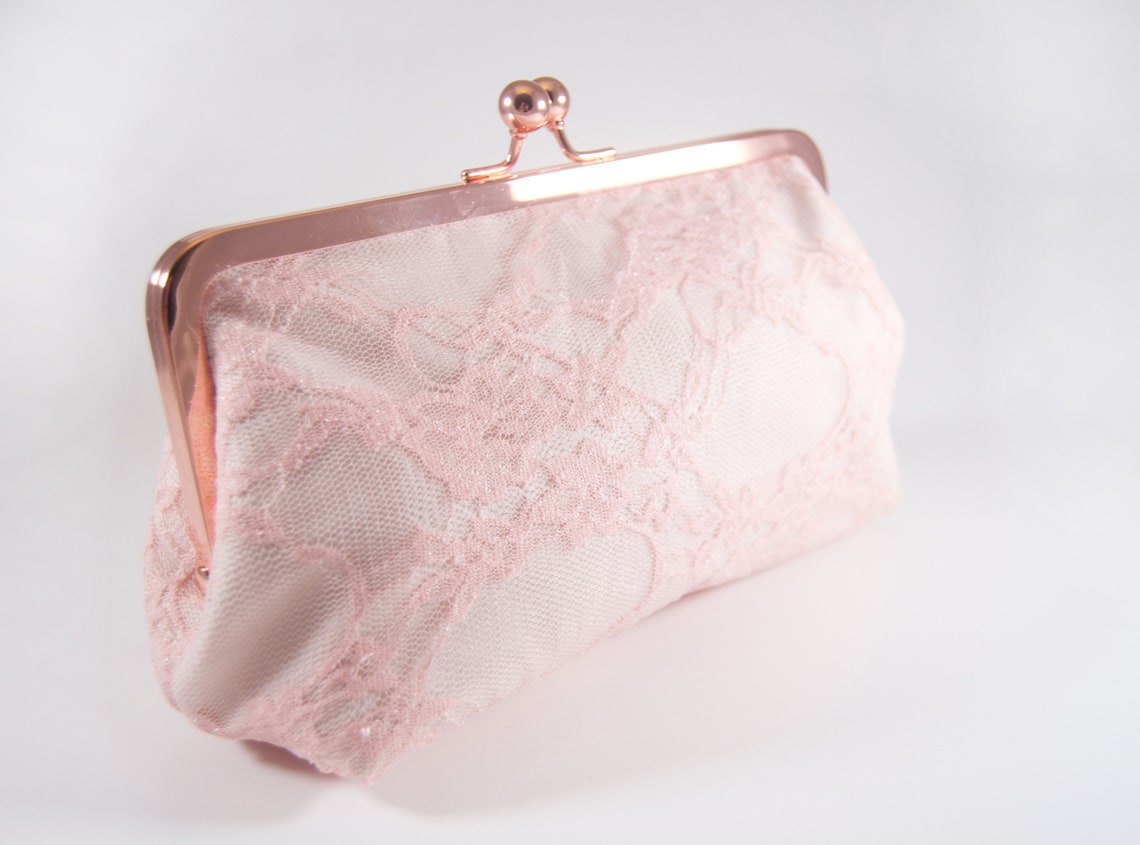 Pink Lace Clutch Lace Clutch Pink Lace Purse Pink and Ivory - Etsy