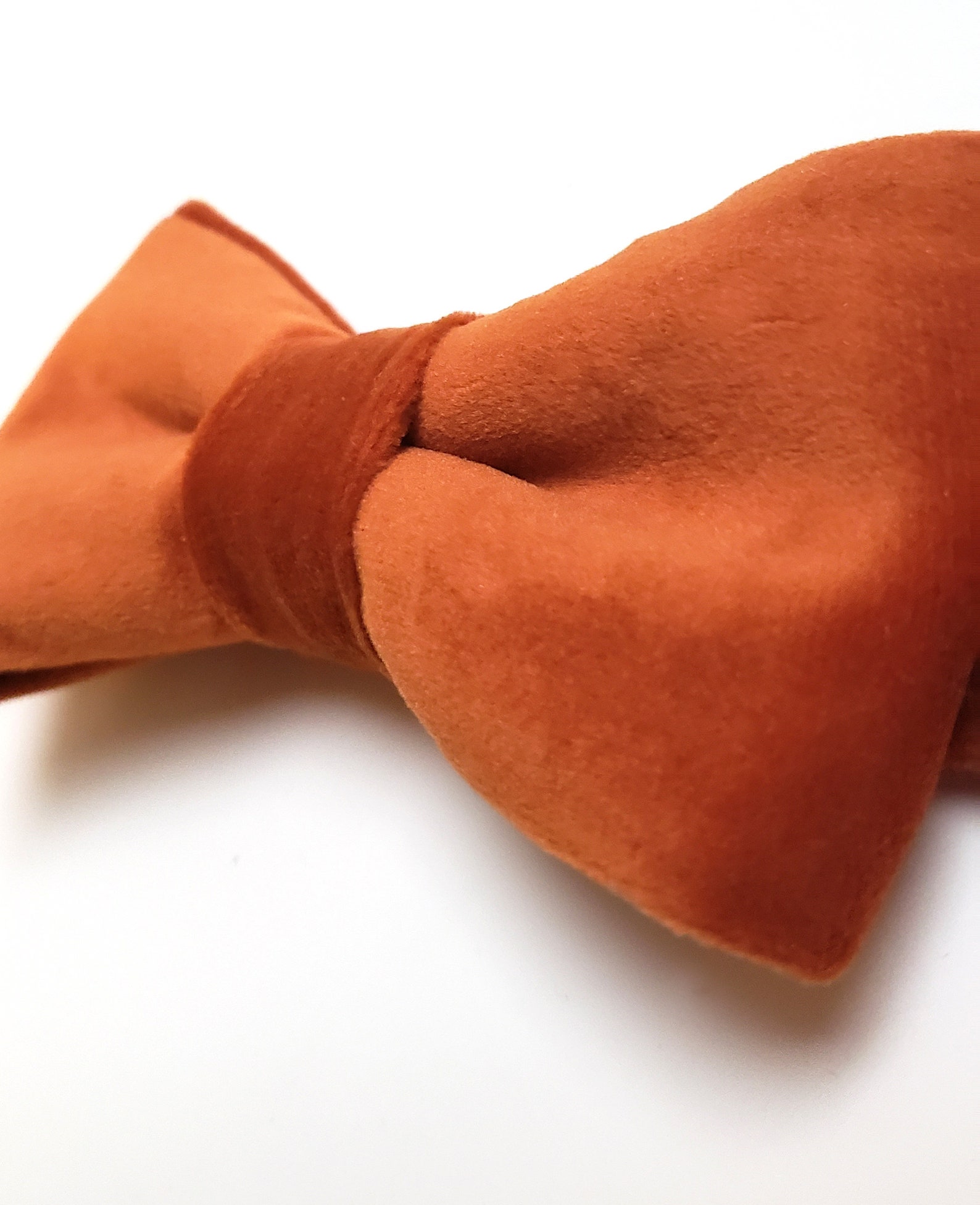 Velvet Rust Bow Tie Velvet Bow Tie Orange Bow Tie Rust - Etsy