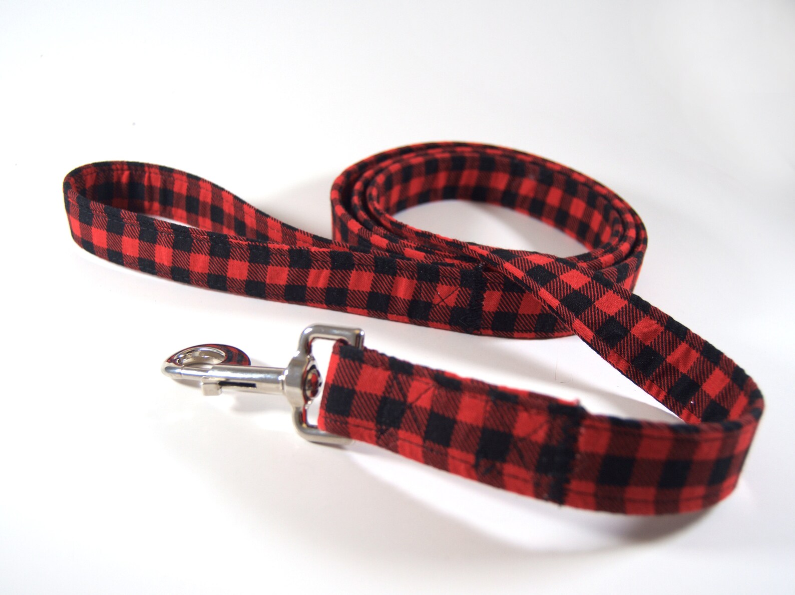 Buffalo Plaid Leash, Plaid Leash, Red and Black Leash, Christmas Leash ...