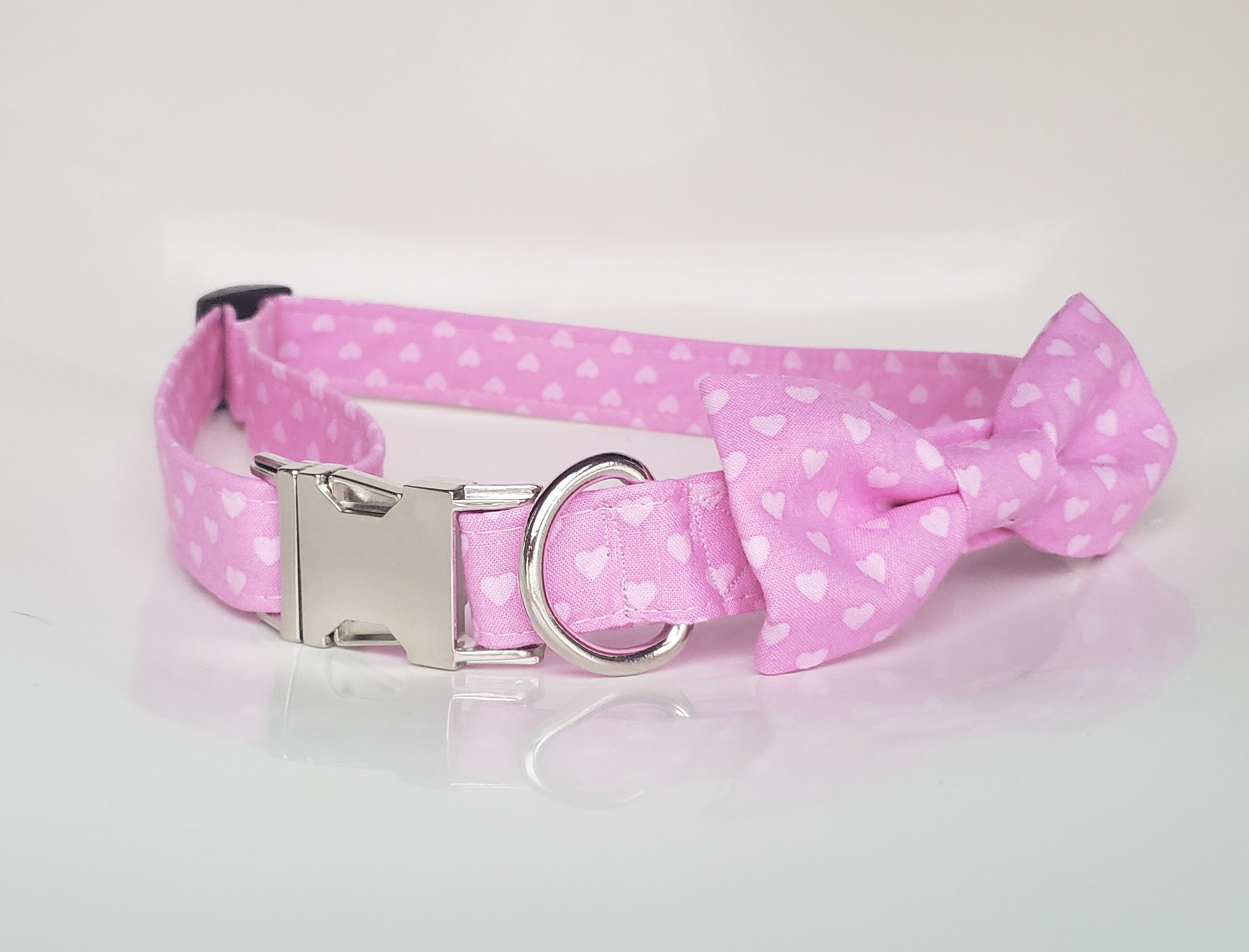 Valentine's Day Dog Collar, Pink Dog Collar, Hearts Dog Collar ...