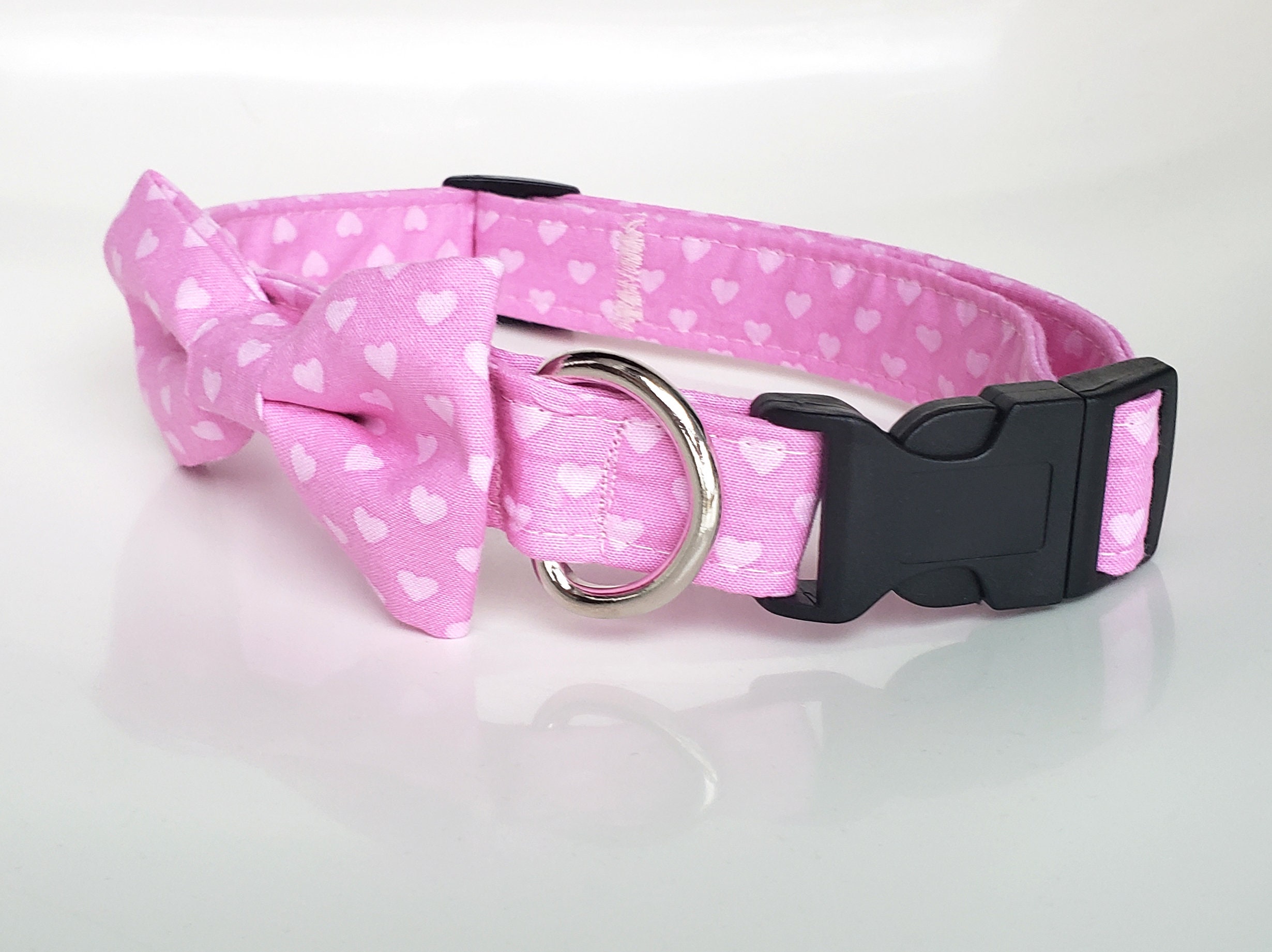 Valentine's Day Dog Collar, Pink Dog Collar, Hearts Dog Collar ...