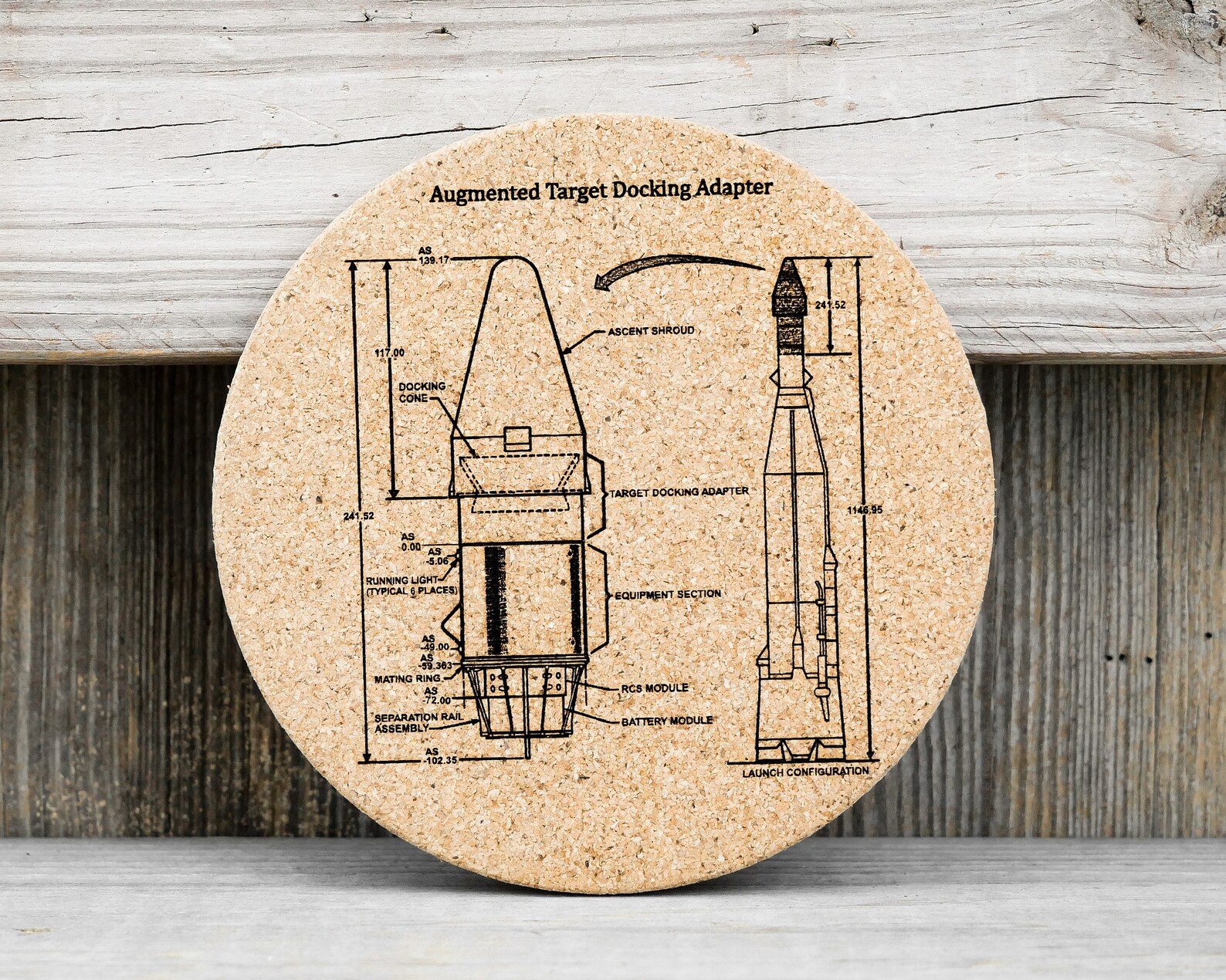 Cork Coasters NASA Project Gemini Set of 4 - Etsy