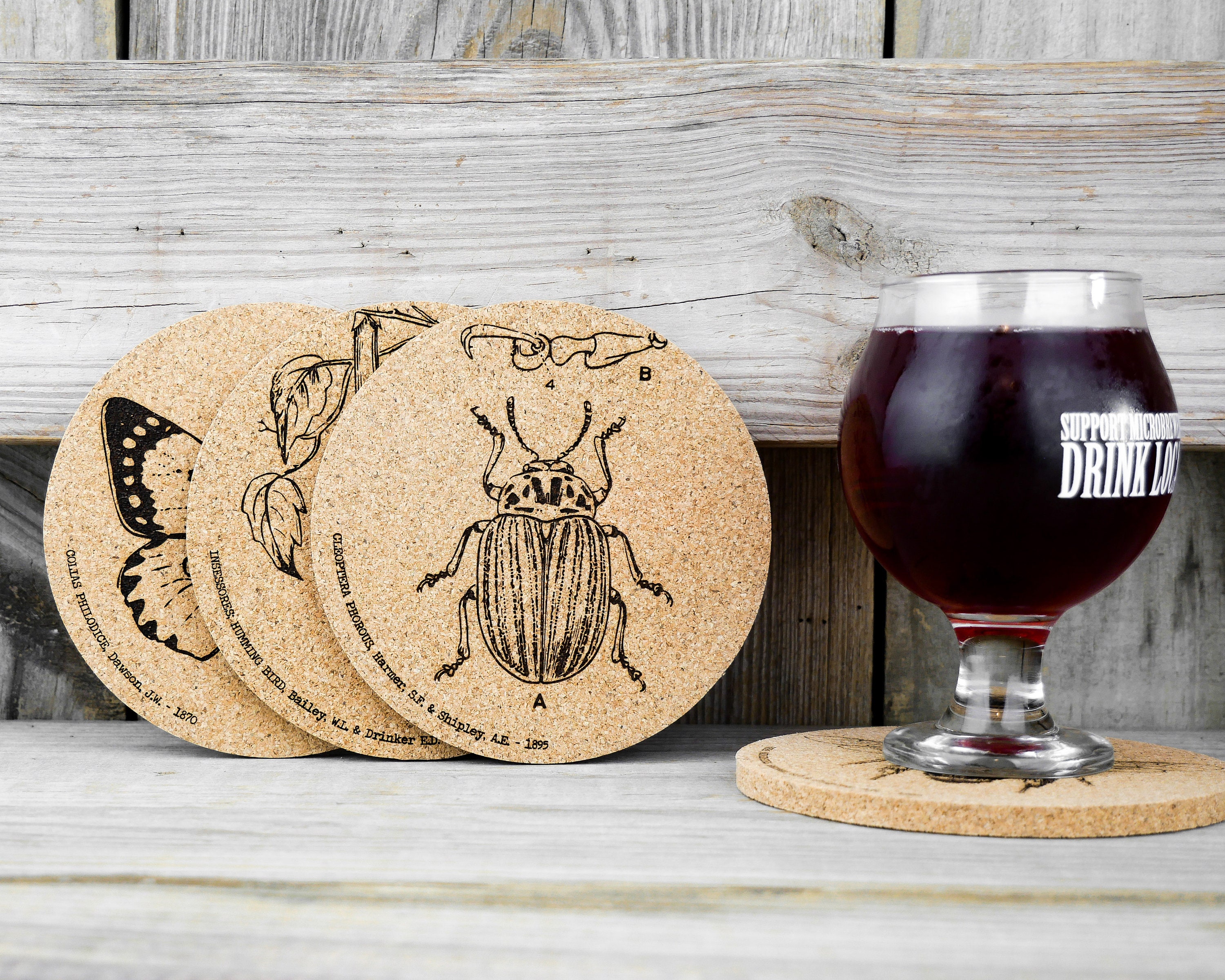 Cork Coasters Pollinators Set of 4 | Etsy