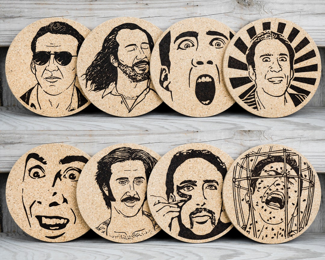 Cork Coasters Nicolas Cage - Etsy