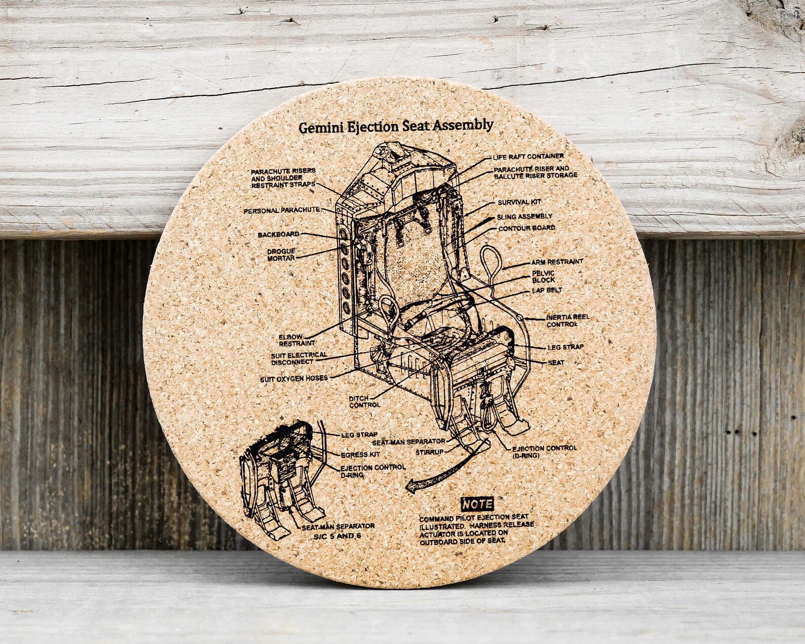 Cork Coasters NASA Project Gemini Set of 4 - Etsy