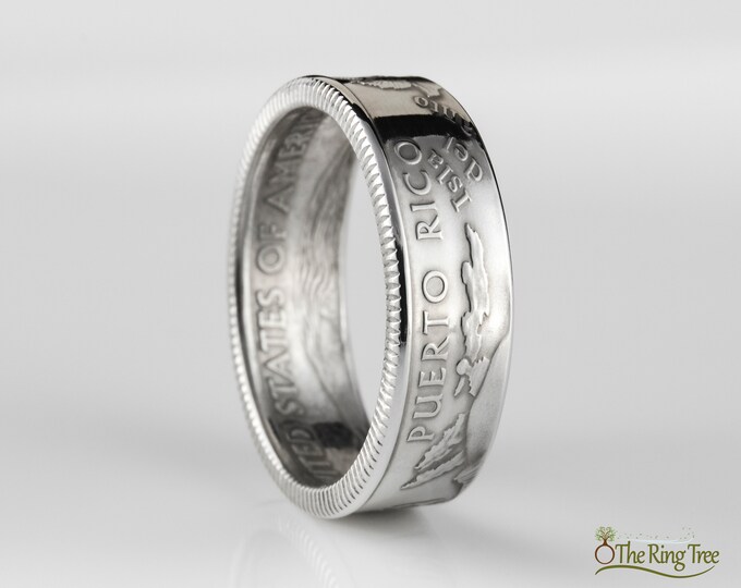 Puerto Rico Quarter - Coin Ring - SILVER (.900) - Etsy