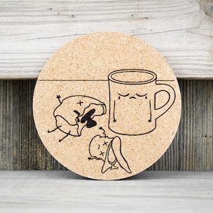 Cork Coasters - Dark Coffee - Dark Humor - Set of 4 - Etsy