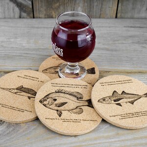 Cork Coasters - Fish - Set of 4 - Etsy