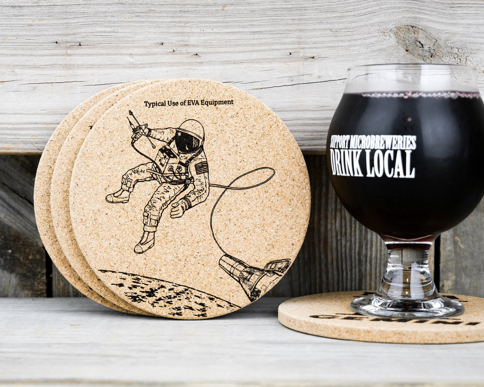 Cork Coasters NASA Project Gemini Set of 4 - Etsy