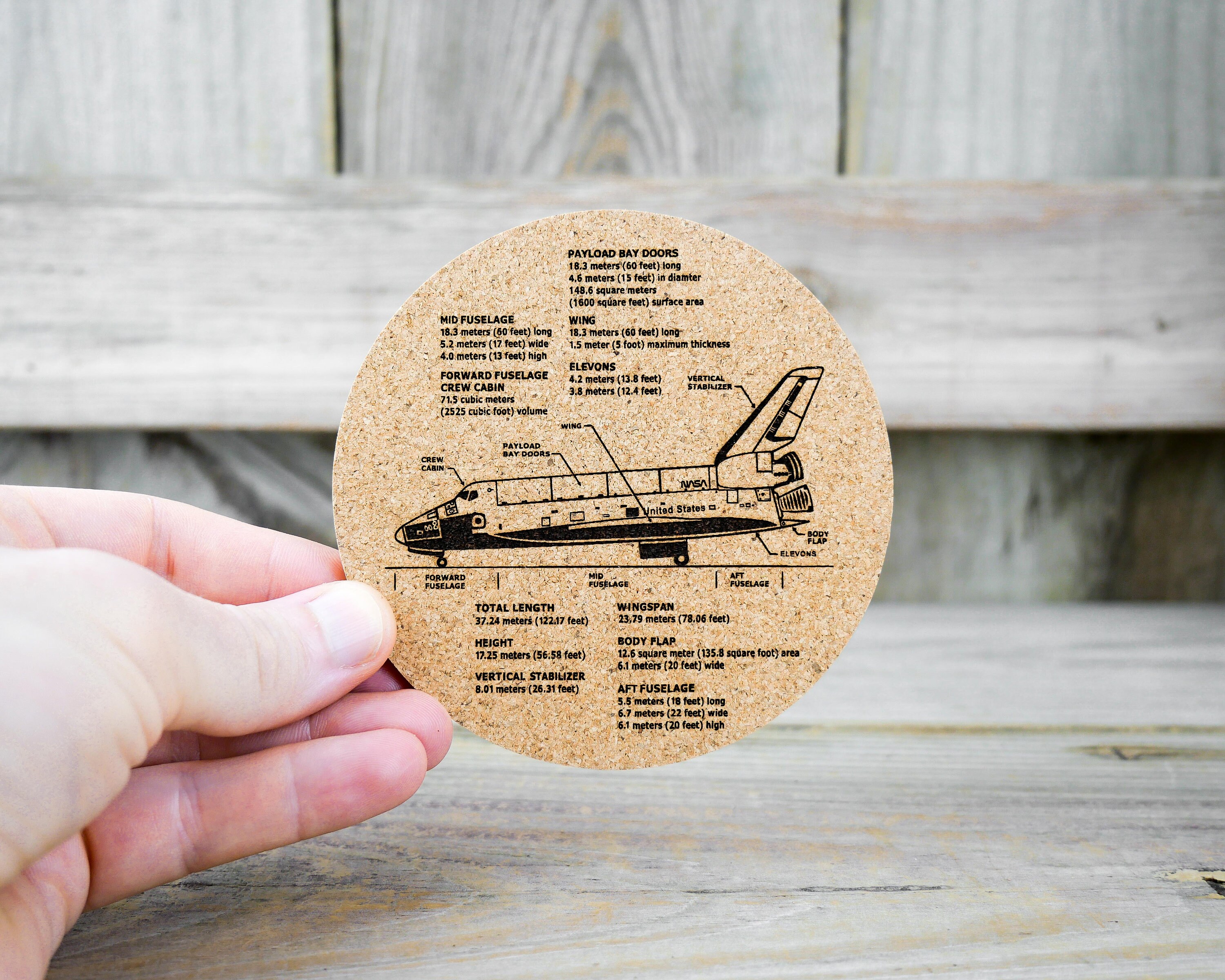 Cork Coasters NASA Space Shuttle Set of 4 | Etsy