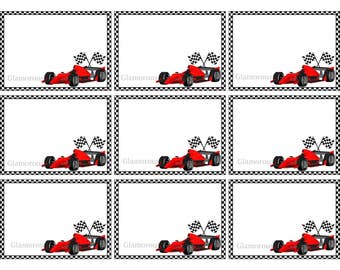 Race Car Labels | Etsy