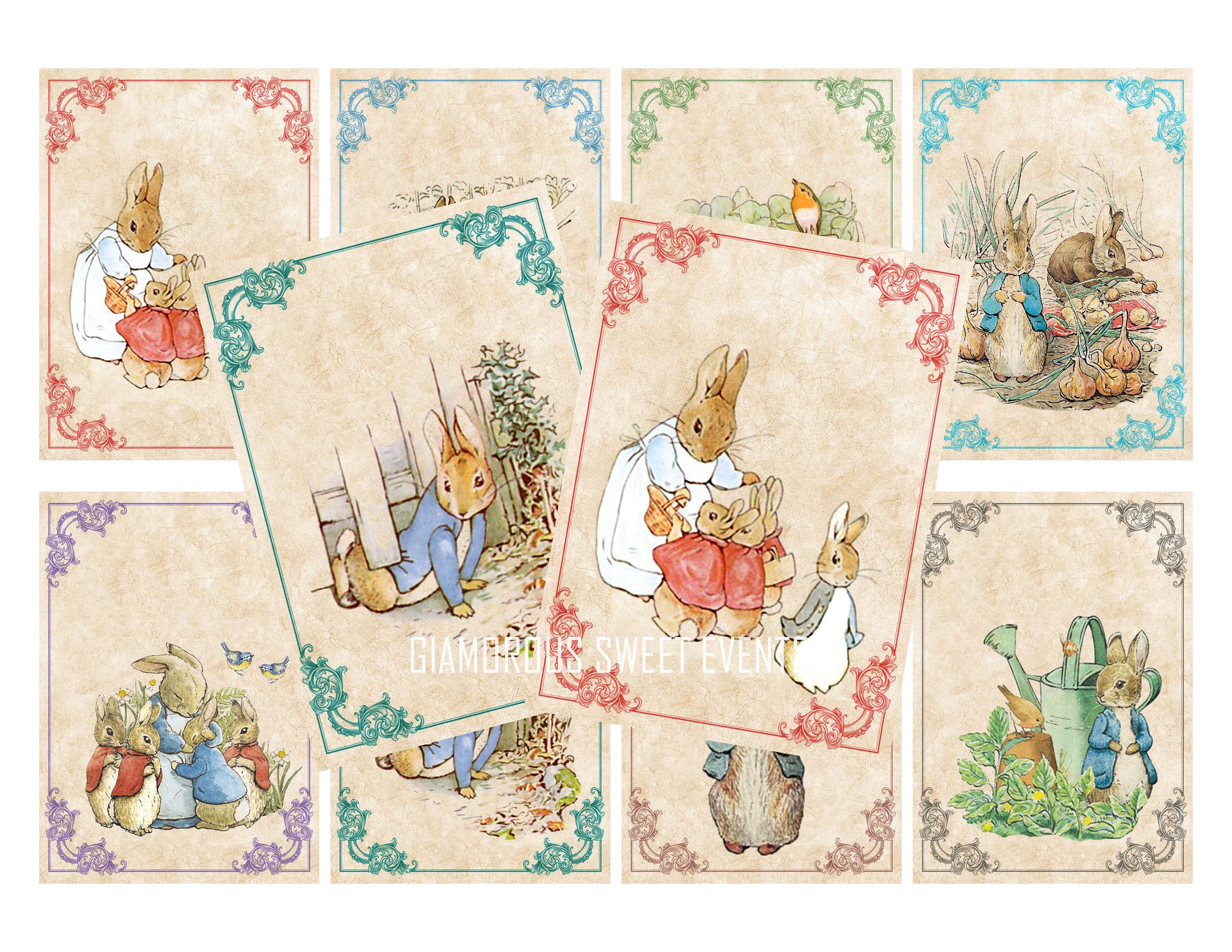 INSTANT DOWNLOAD Peter Rabbit Digital Collage Sheet Beatrix - Etsy