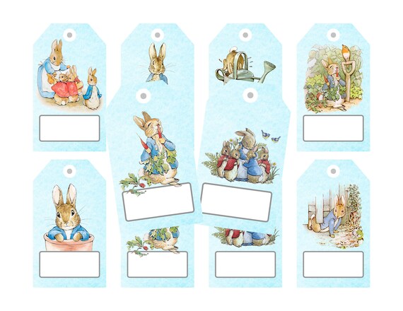 INSTANT DOWNLOAD Peter Rabbit Gift Tags Printable | Etsy