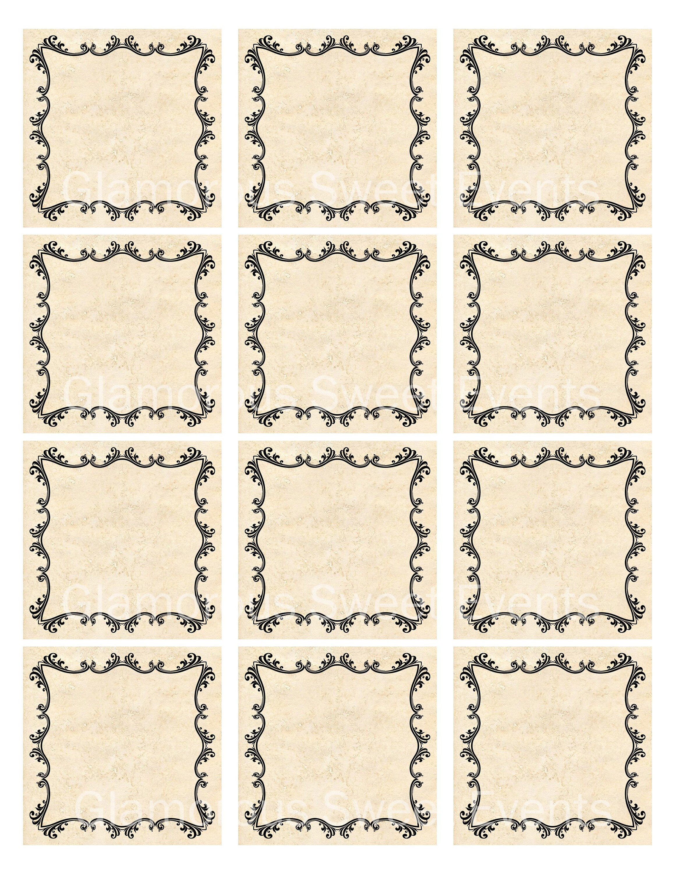 INSTANT DOWNLOAD vintage blank labels vintage blank frames - Etsy España