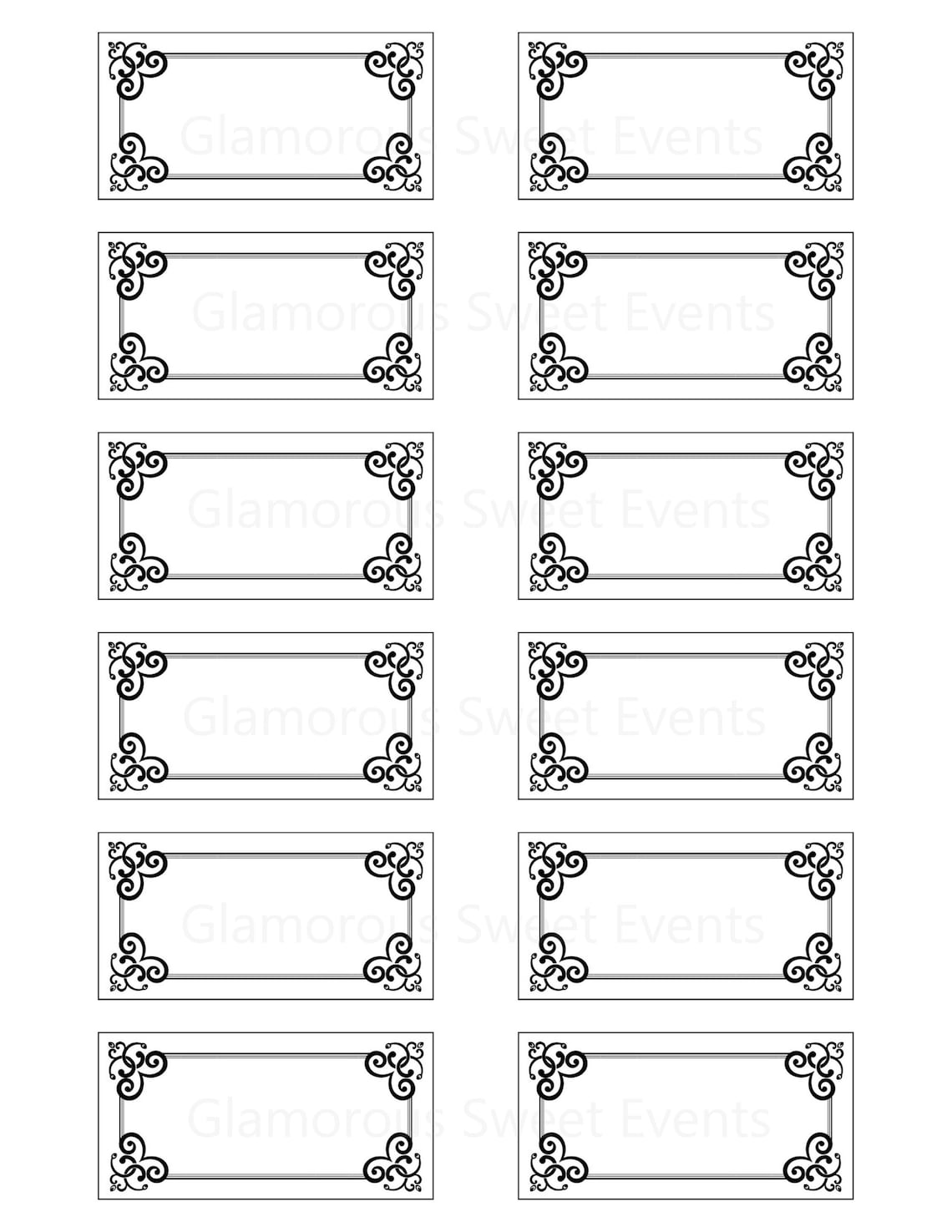 INSTANT DOWNLOAD, Black and White Labels, Blank Labels, Craft Labels ...