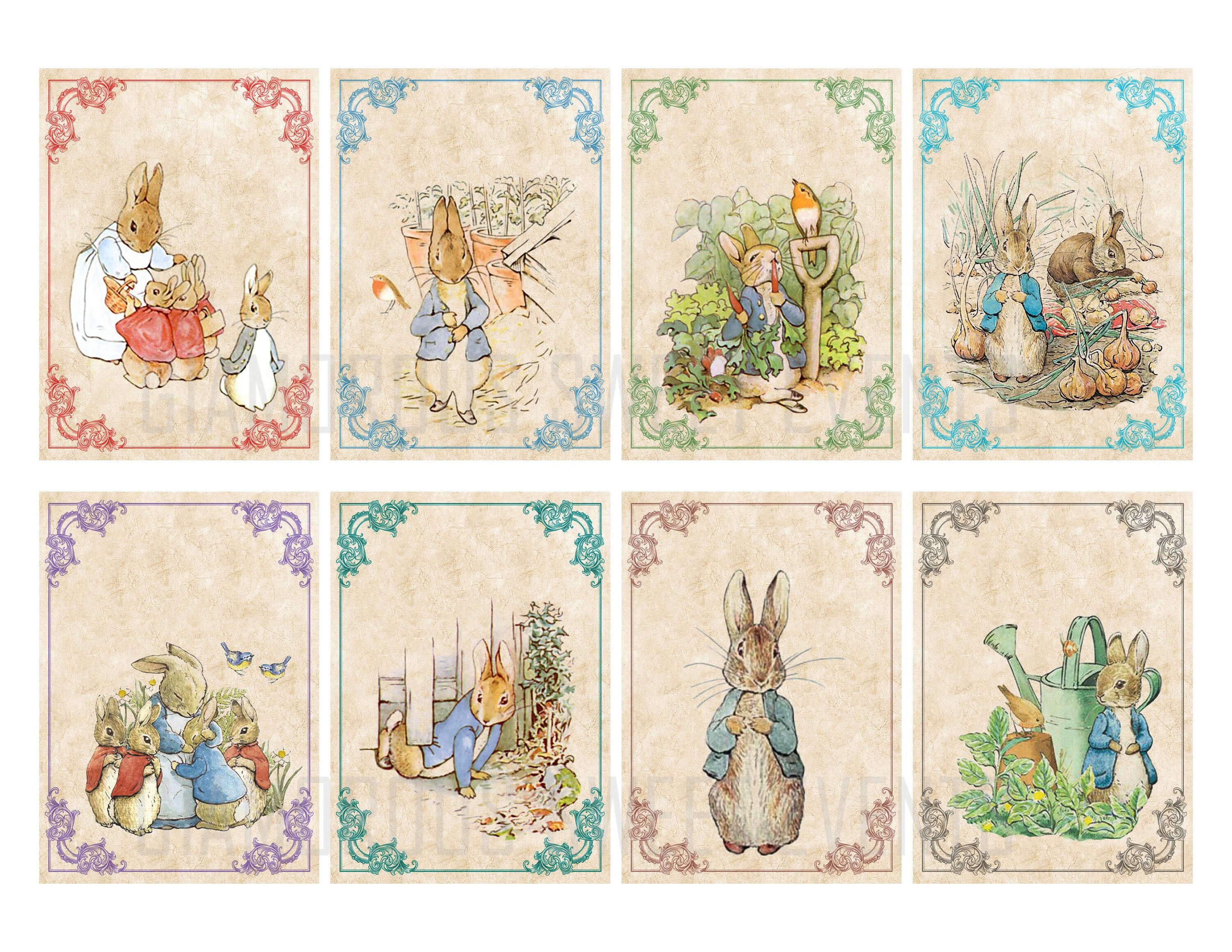 INSTANT DOWNLOAD, Peter Rabbit Digital Collage Sheet, Beatrix Potter ...