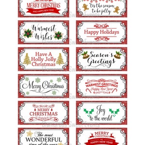 INSTANT DOWNLOAD, Christmas Labels, Christmas, Tags, Christmas Gift ...