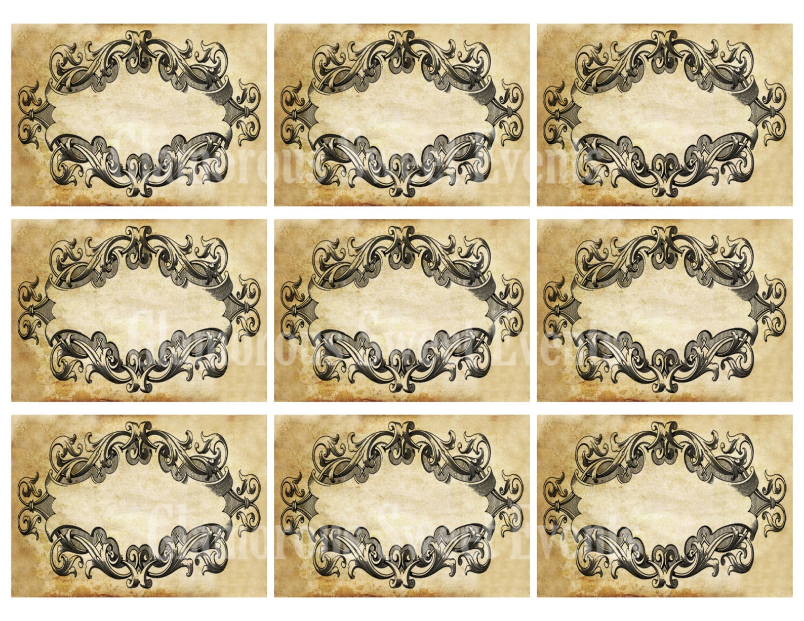 INSTANT DOWNLOAD, Vintage Blank Labels, Vintage Tags, Printable ...