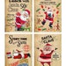 INSTANT DOWNLOAD, 3.5x4.5 Vintage Santa Claus Cards, Christmas Cards ...