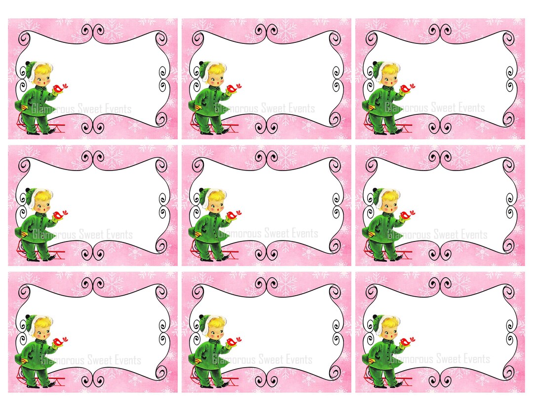 INSTANT DOWNLOAD, Winter Labels, Christmas Labels, Winter Tags ...