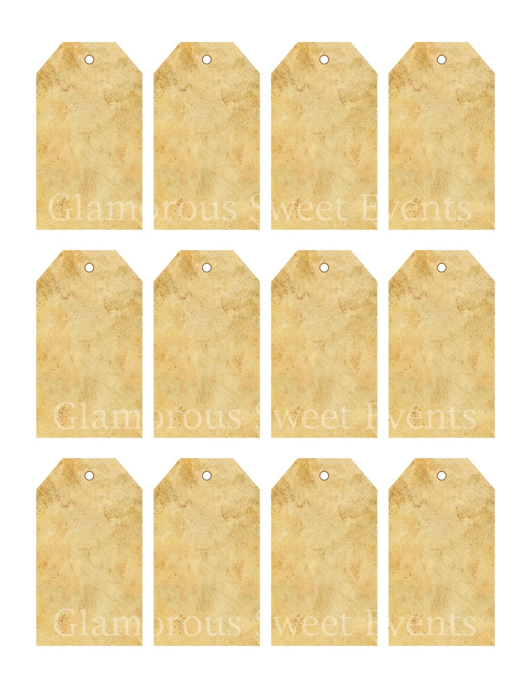 INSTANT DOWNLOAD, Antique Hanging Tags, Digital Collage Sheet ...