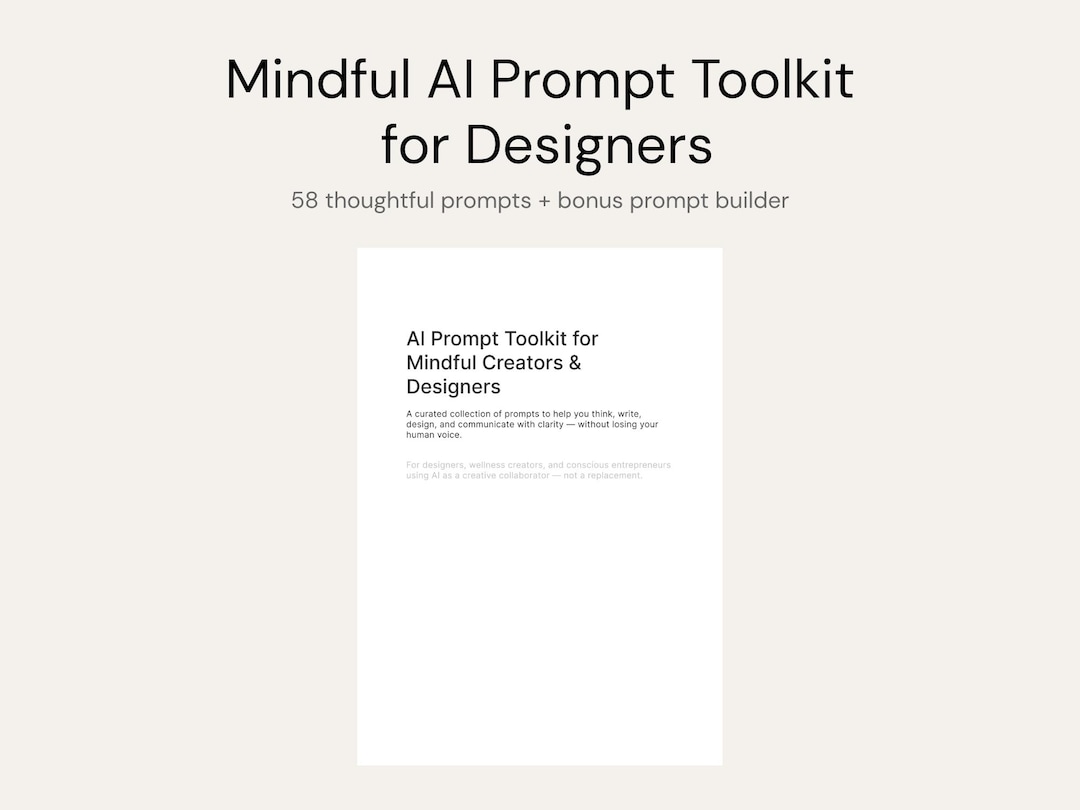 Mindful AI Prompt Toolkit for Designers | Branding, Design & Clarity ...