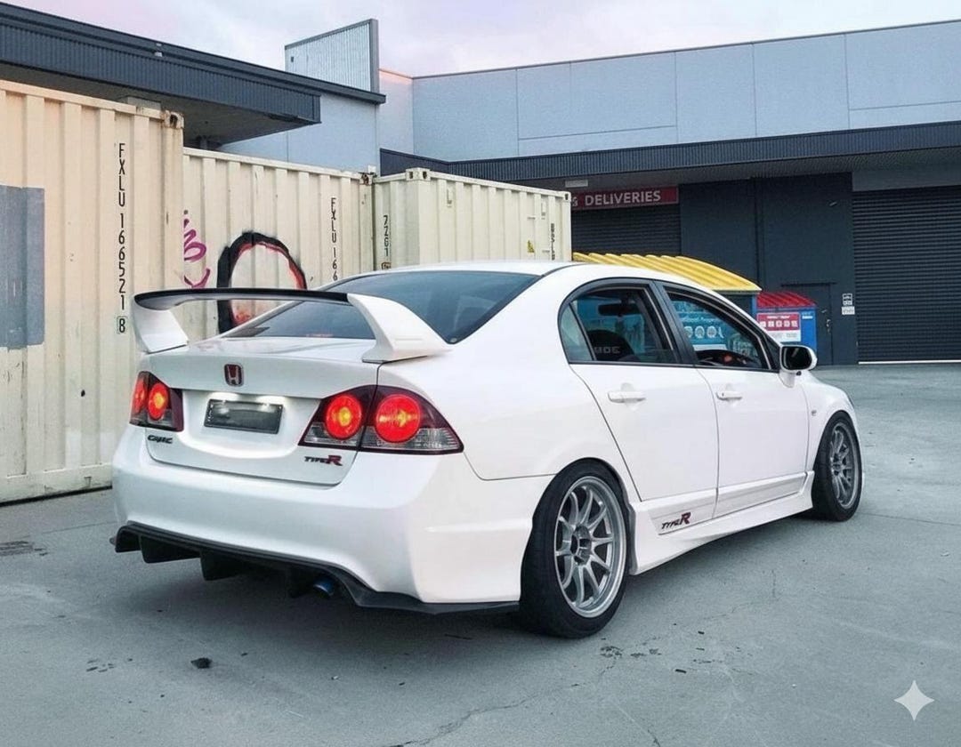Honda Civic FD2 Mugen Style ABS Rear Trunk Spoiler Wing (2006–2012 ...