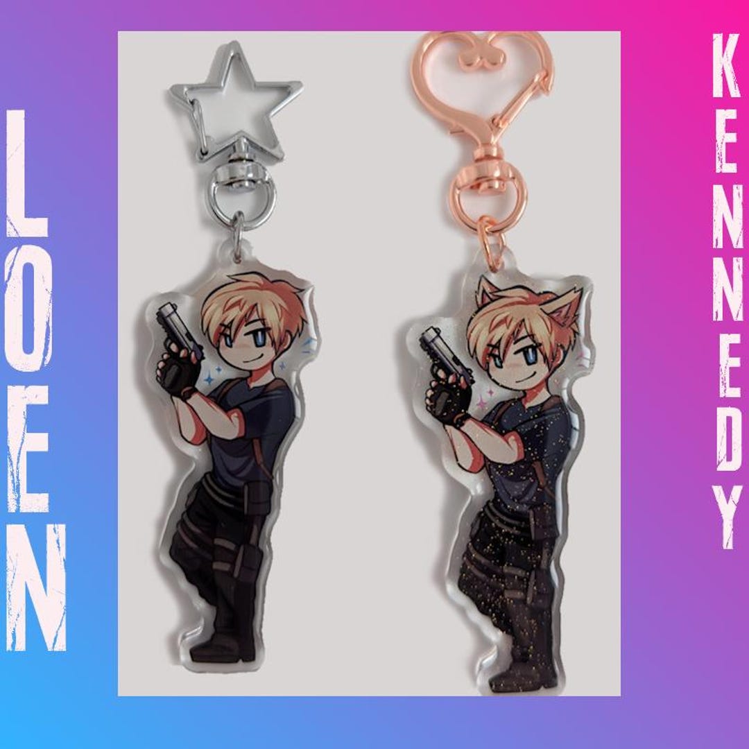 Leon Kennedy Keychain Epoxy - RE4R - Etsy