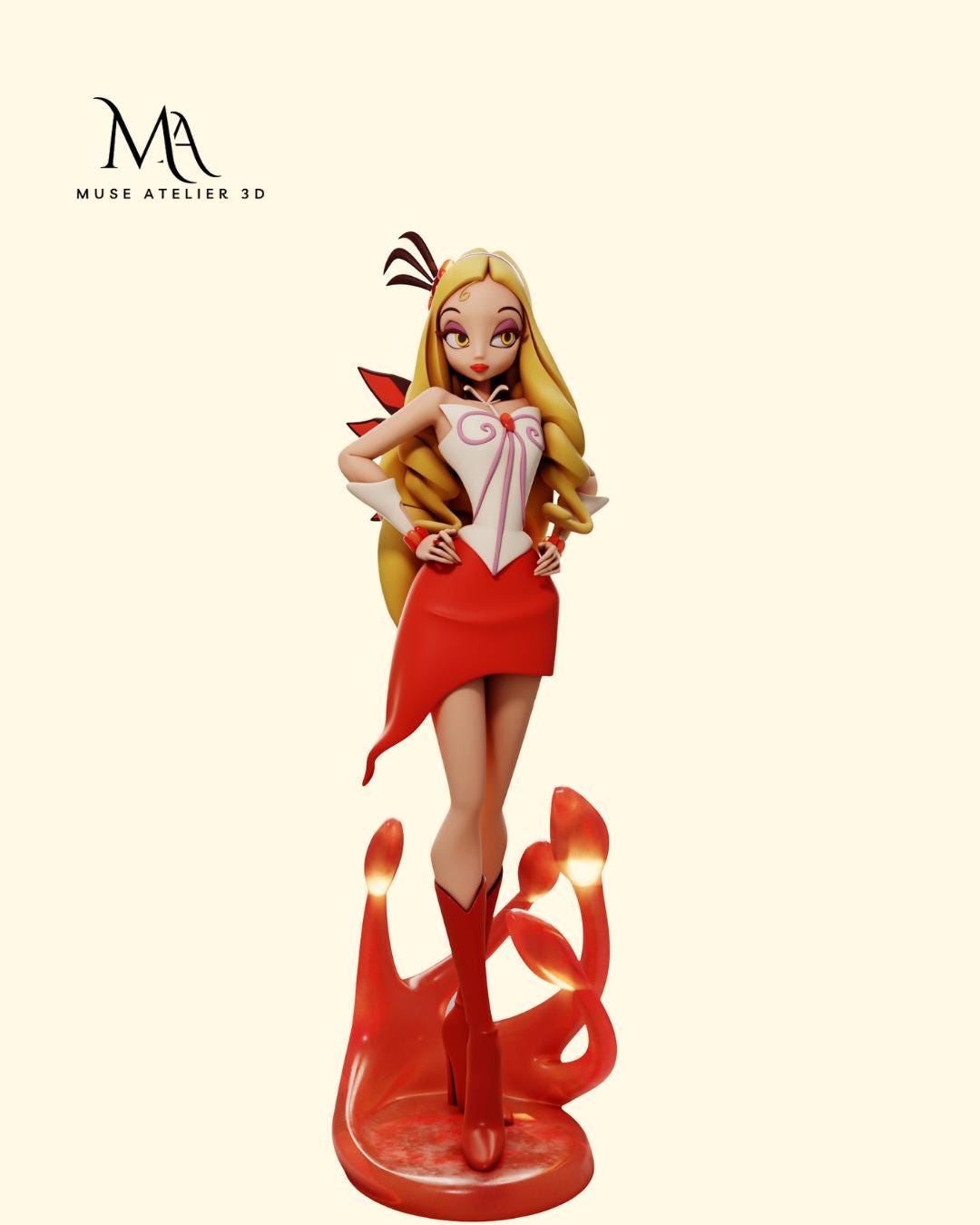 Diaspro Fairy Form Winx Club Figure, 3D Handmade Figures, Action ...