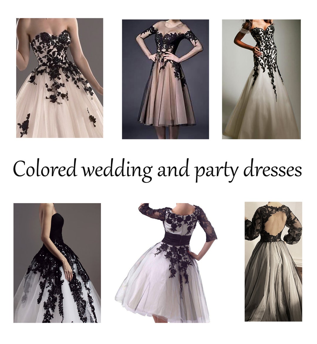 Colored Wedding and Party Dresses Custom Made - Etsy