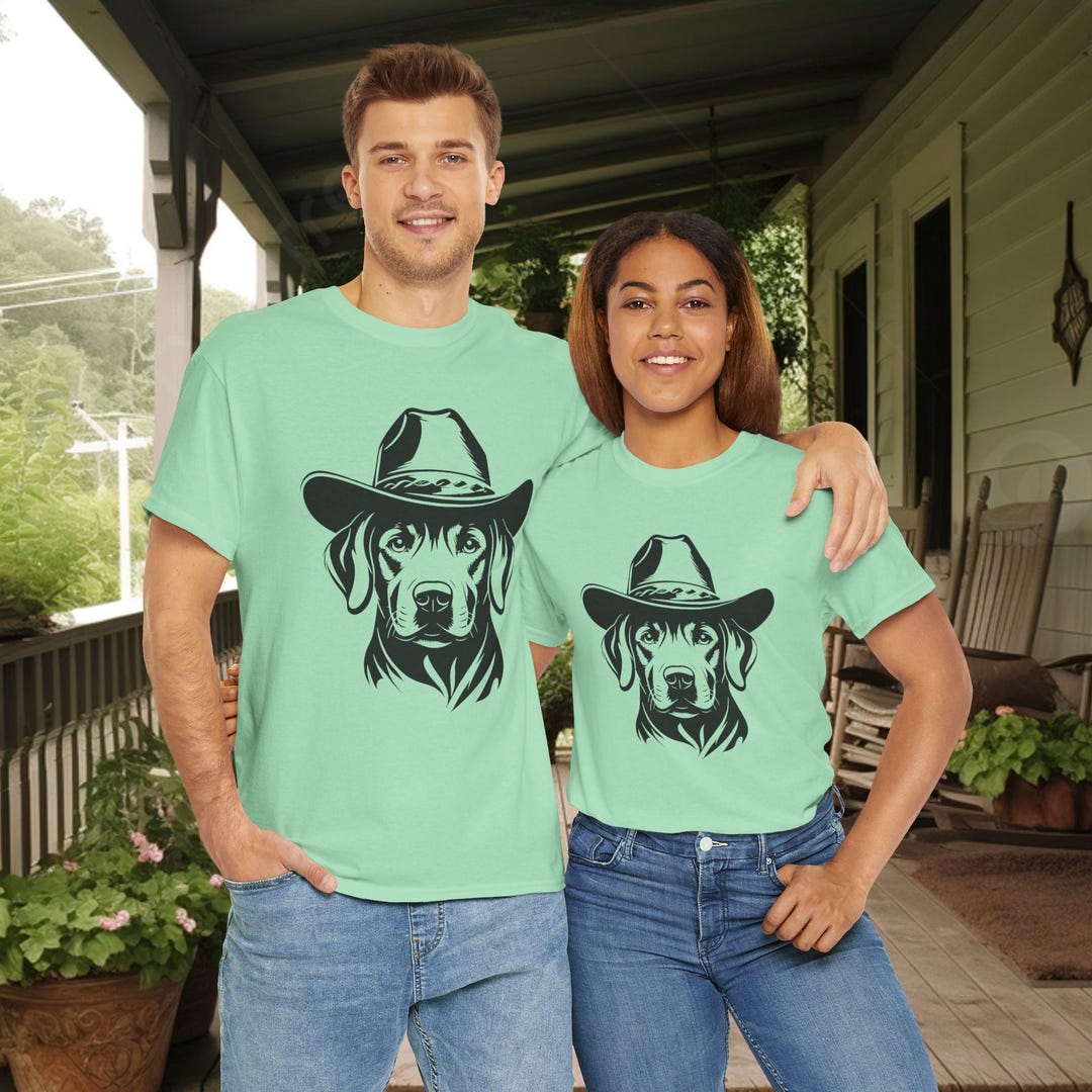 Labrador Retriever Puppy Cowboy Hat Tee, Dog Lover Shirt, Outdoor ...