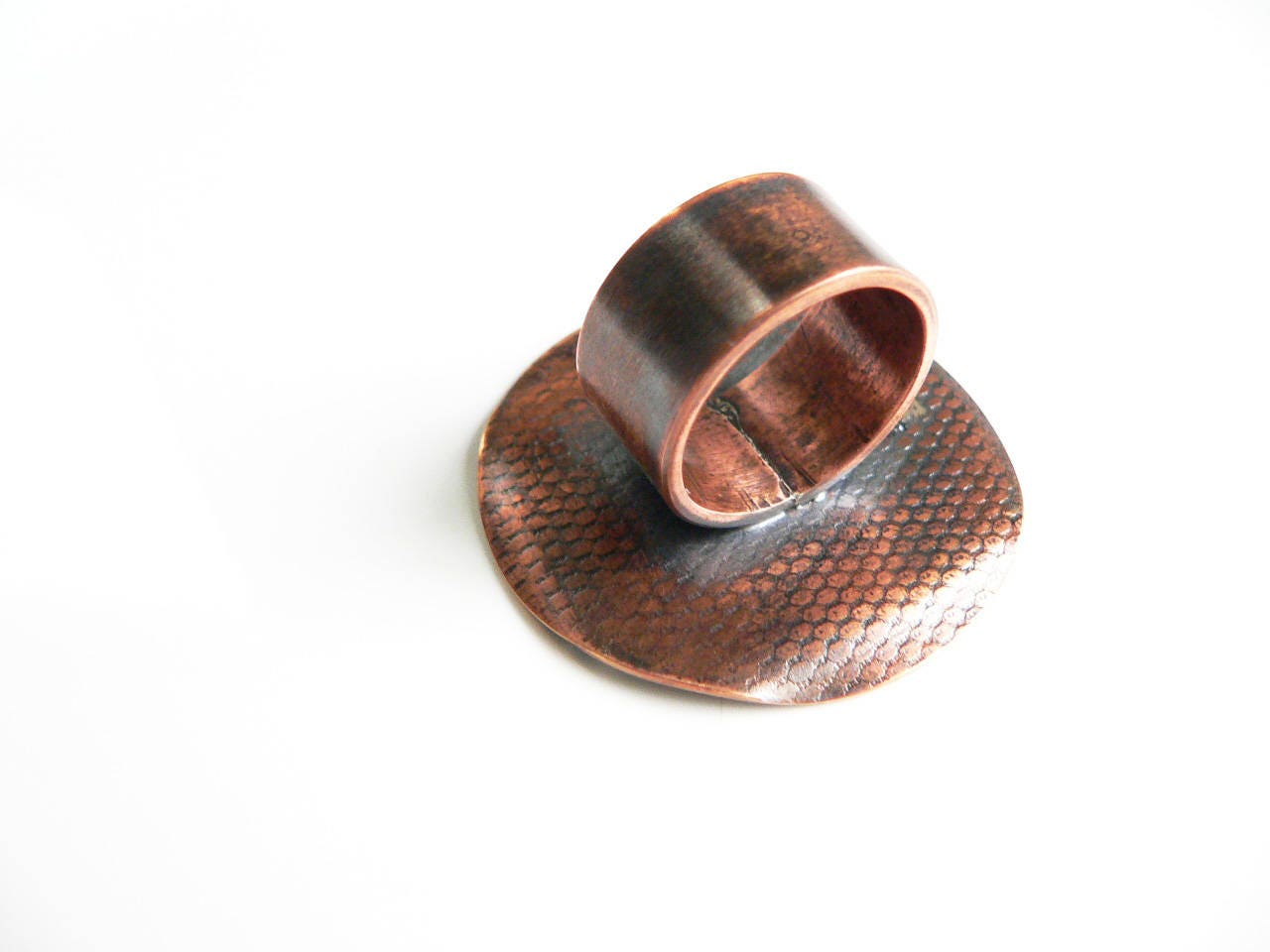 Statement Copper Ring Contemporary Ring Brutalist Ring - Etsy