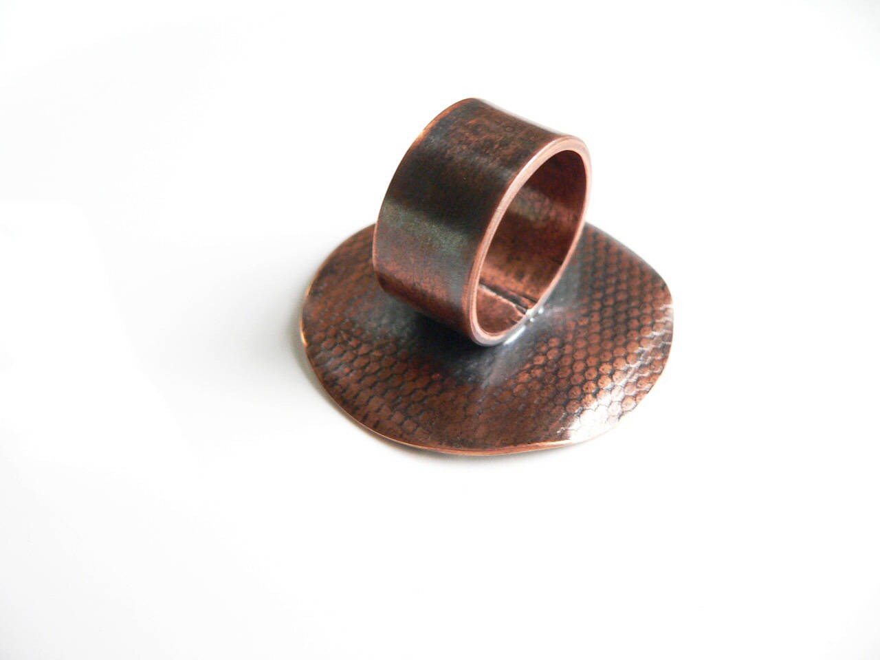 Statement Copper Ring Contemporary Ring Brutalist Ring - Etsy
