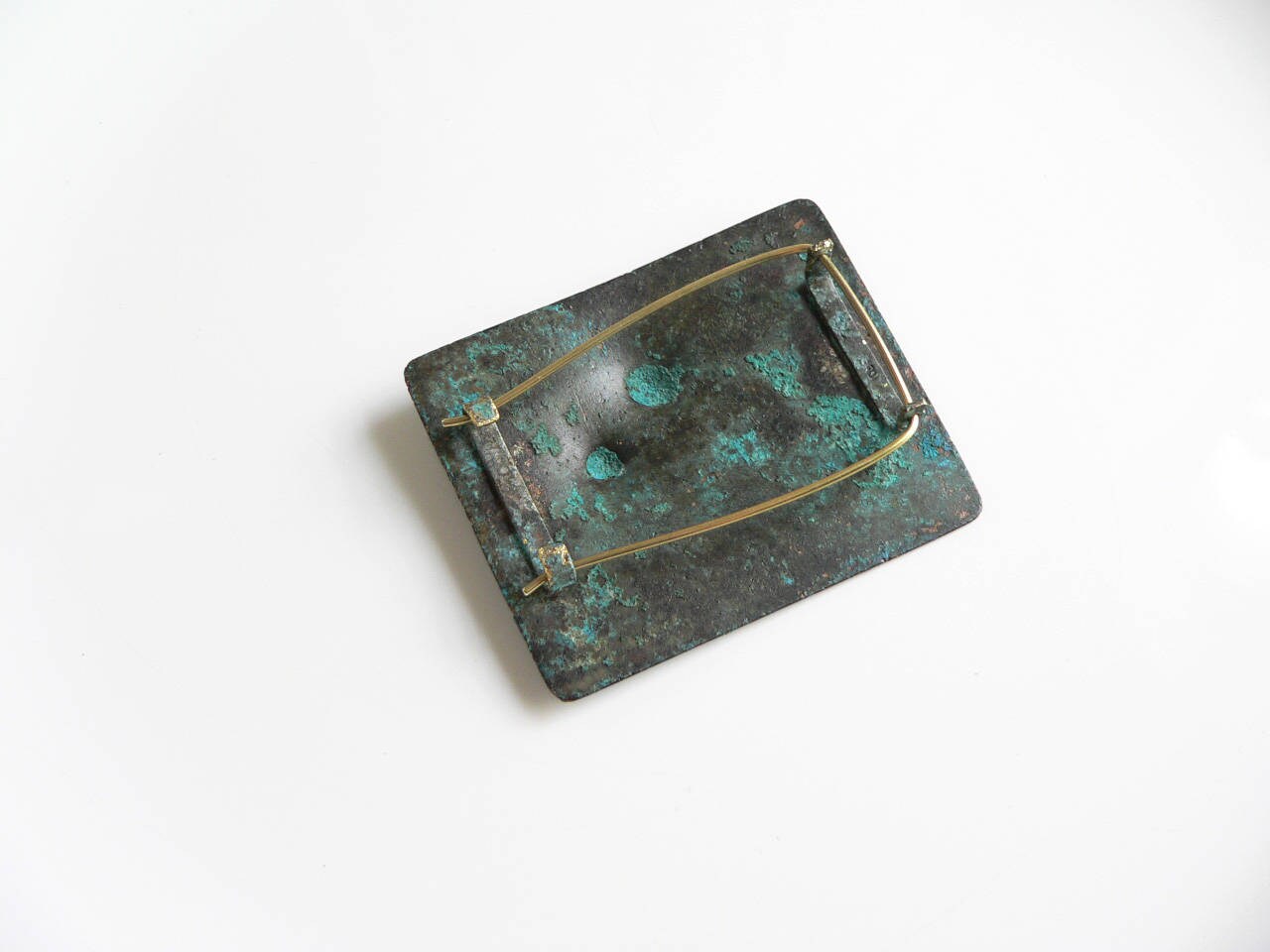 Contemporary Brooch, Modernist Brooch, Copper Verdigris Brooch, Modern ...