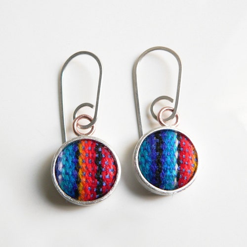 Peruvian Jewelry Sterling Silver Earrings With Peruvian - Etsy