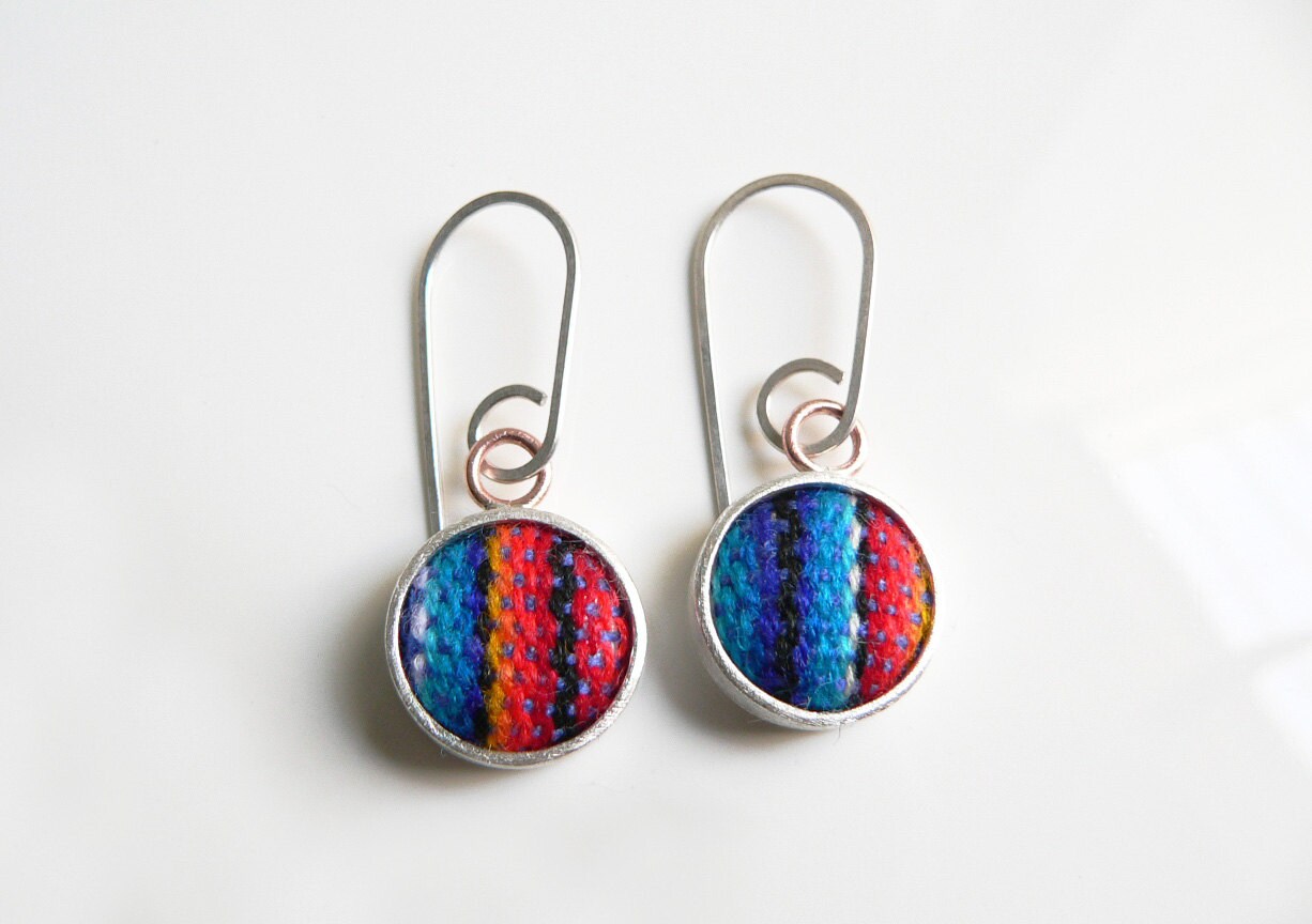 Peruvian Jewelry Sterling Silver Earrings With Peruvian - Etsy