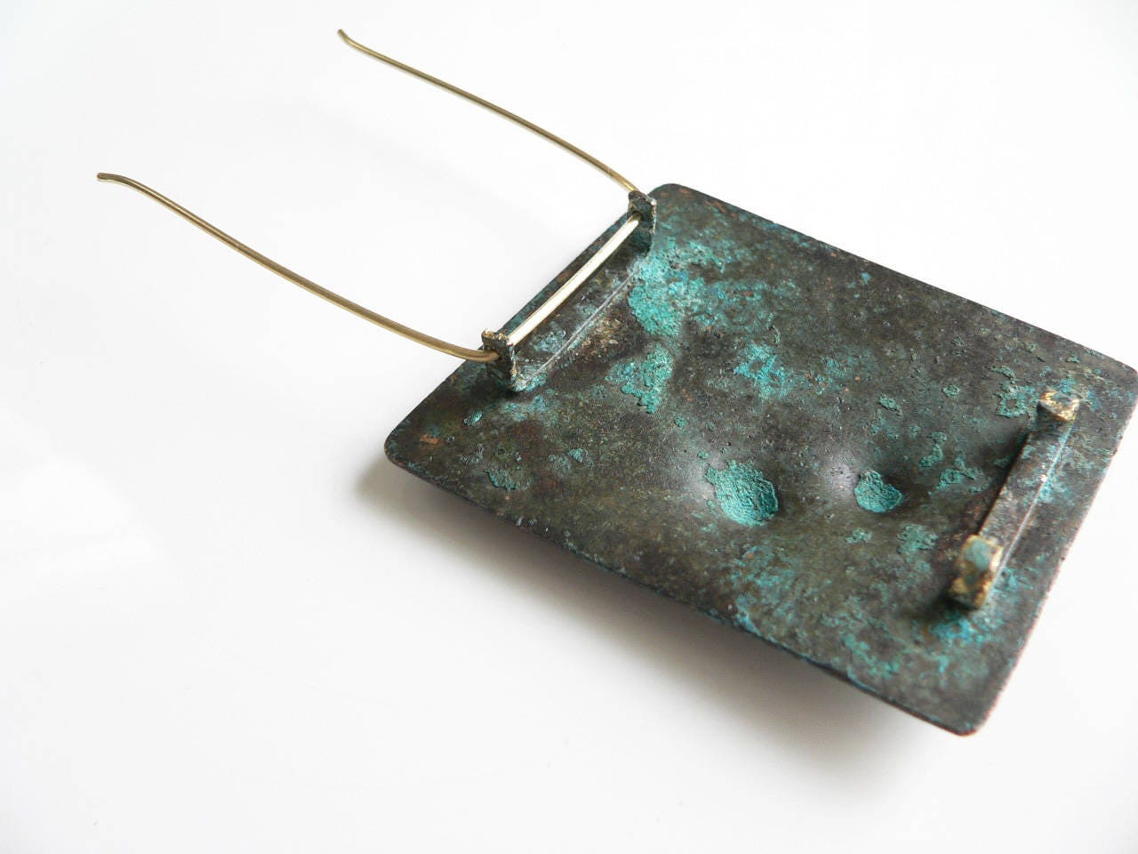 Contemporary Brooch Modernist Brooch Copper Verdigris - Etsy