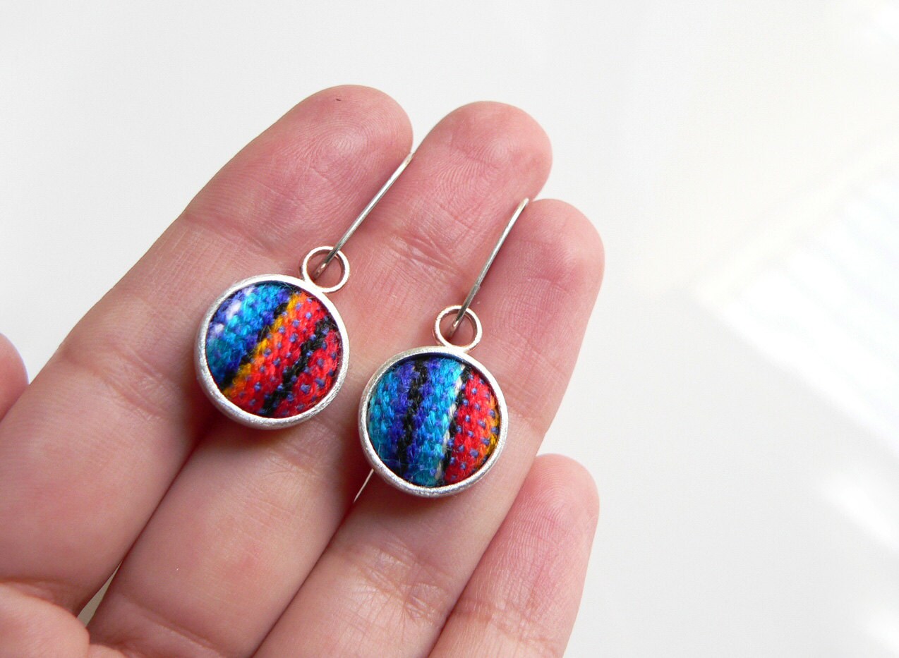 Peruvian Jewelry Sterling Silver Earrings With Peruvian - Etsy
