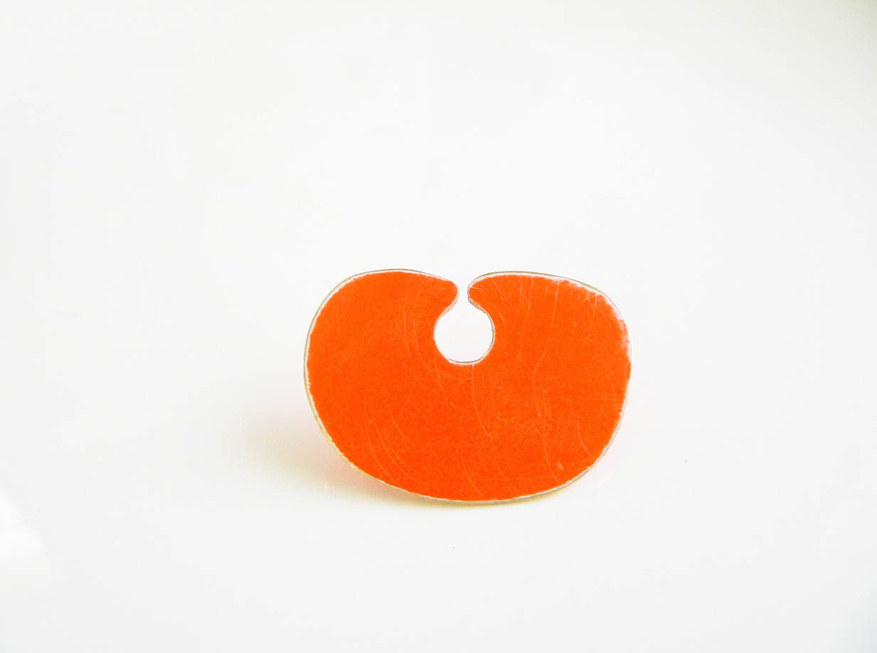 Contemporary Brooch Peruvian Gifts Orange Brooch Peruvian - Etsy