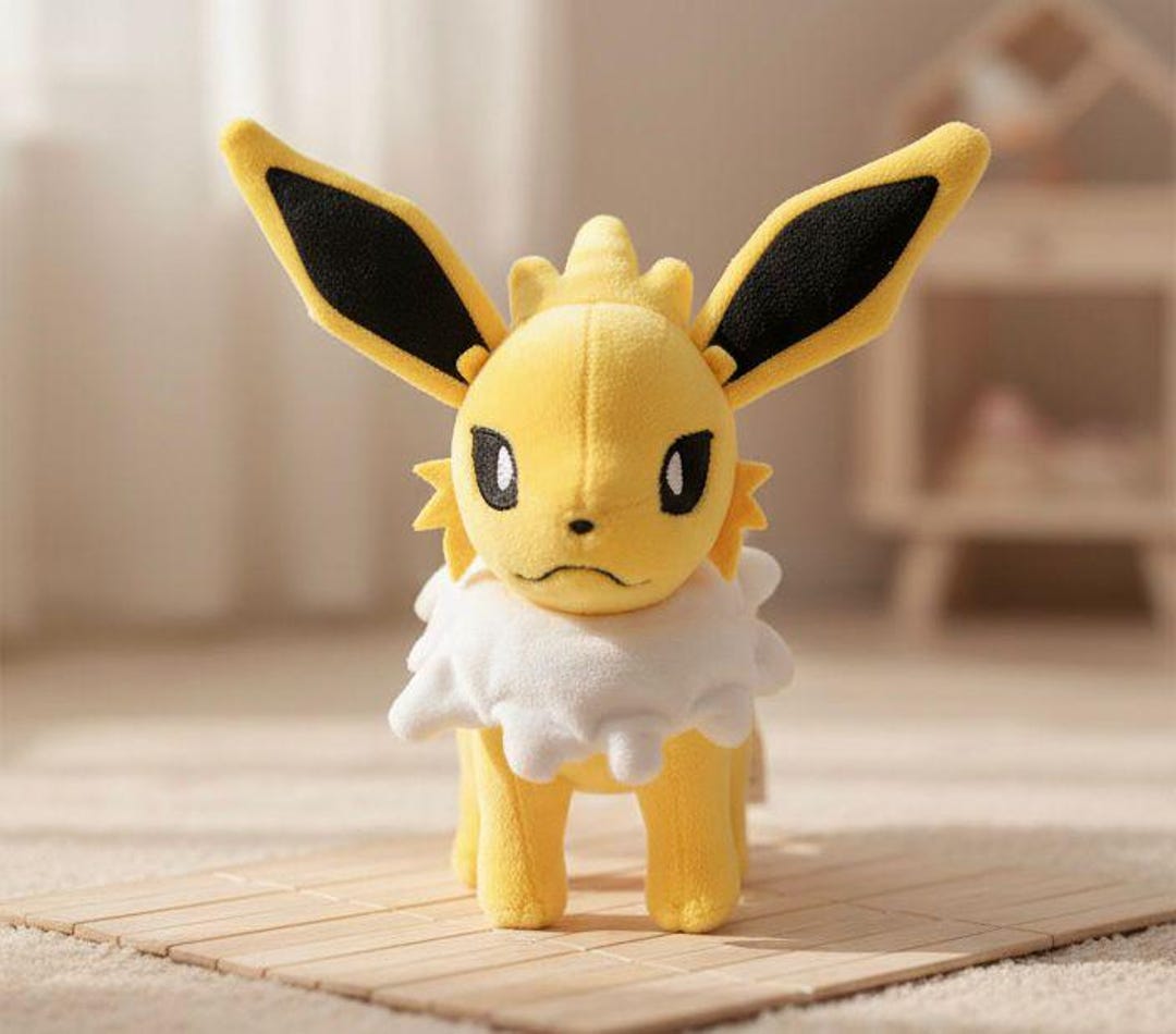 Cute Jolteon Plush Toy 20cm – Kawaii Electric Fox Stuffed Animal, Soft ...