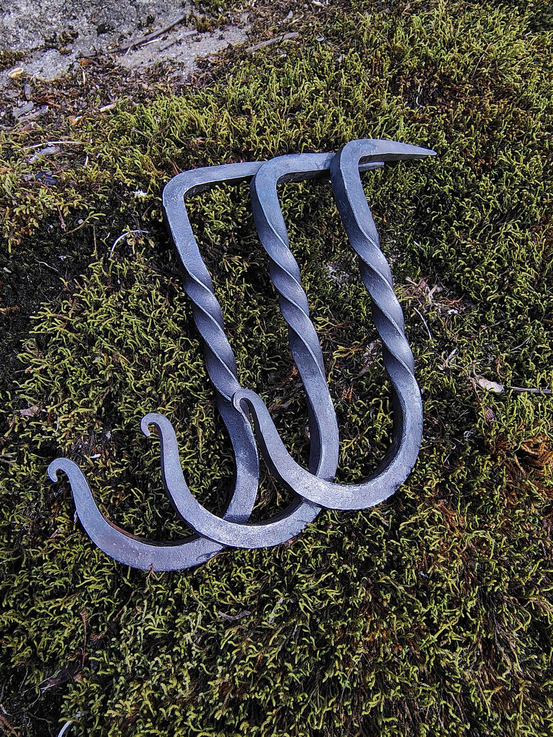 3 Piece Hand Forged Hammer Driven Hooks - Etsy