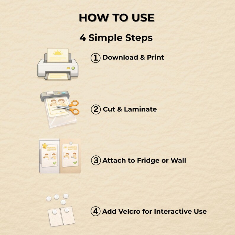 Editable Morning Routine Chart for Kids | Printable Visual Schedule for ...