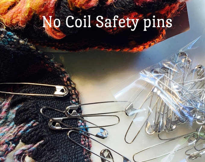 No Coil Safety Pins Coiless 2.25” Pins Great for Stitch Markers for ...