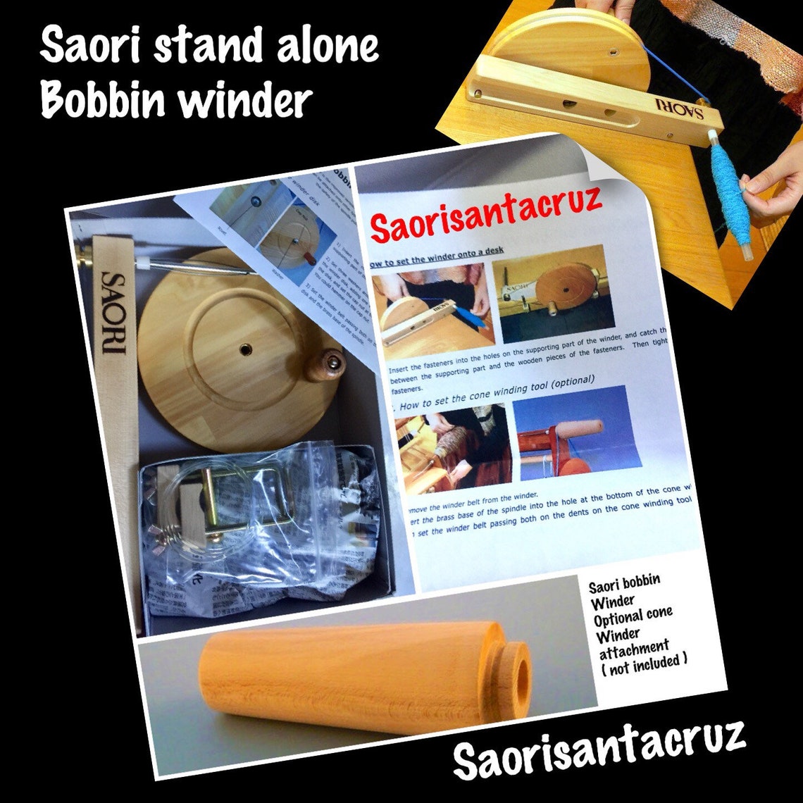 Bobbin Winder Saori Japan Fits Saori Bobbins and Quills - Etsy